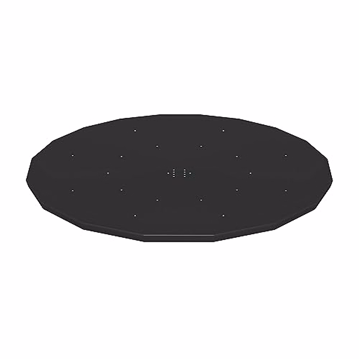 Bestway Flowclear PVC Round 12 Foot Pool Cover for Above Ground Frame Pools with Drain Holes and Secure Tie-Down Ropes, Black (Cover Only)