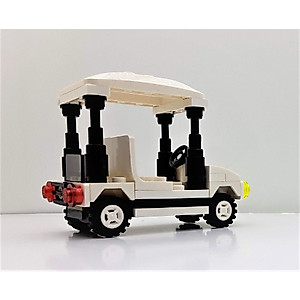 Building Brick Toys MOC City Town Village Golf Cart Compatible with All Major Brands Gulf Buggy for Kids Ages 4+ Great Gift Ideas AFOL