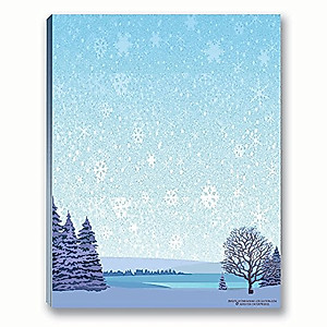 Winter Theme Notepads - 4 Assorted Note Pads - Winter Scene