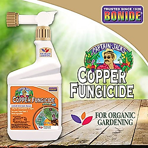Bonide Captain Jack's Copper Fungicide, 32 oz Ready-to-Spray Disease Control Solution for Organic Gardening, Controls Leaf Curl
