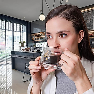 6.7oz. Double Wall Glass Coffee Mugs. Double-Walled Cappuccino, Espresso Cups Gift Set of 2