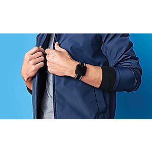 Fitbit Versa Family Accessory Band, Official Fitbit Product, Hybrid Woven, Black/Gray, Small