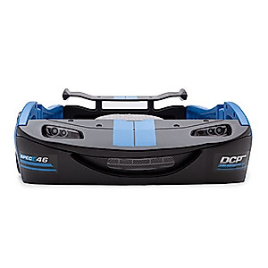 Delta Children Turbo Race Car Twin Bed, Blue