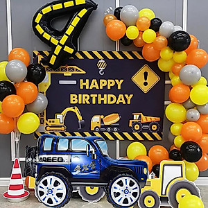 Firot 2 Vehicles 25.5 inch Large 4D Car Foil Balloon Off Road Racing Car Toy Balloon Children Gifts Boys Birthday Party Decorations Kids Toys Party Supplies Cute Baby Shower Decorations