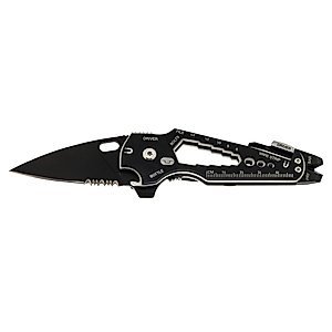 TRUE SmartKnife+ 15-in-1 Multi-Tool | Super Sharp Black Oxidized Pocket Knife and Multi-Tool