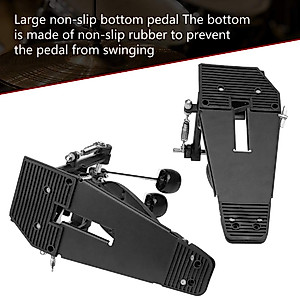 Double Bass Drum Pedal,Double Kick Bass,Electric Drum Kit Double Bass come with 2Pcs Drum Beater Sticks and 1Pcs Drum Key