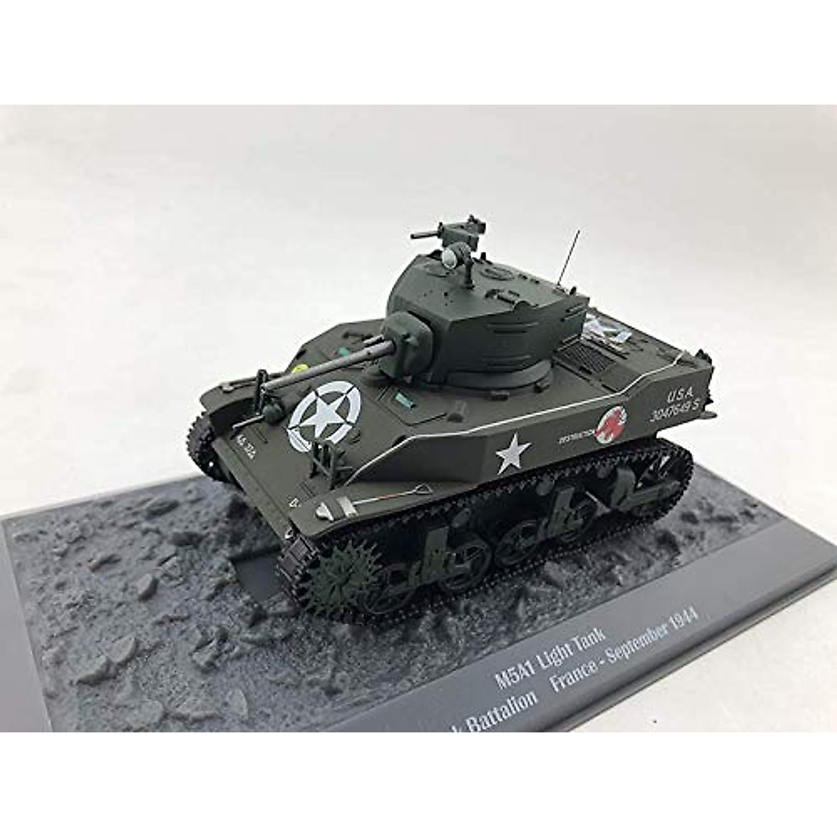 FloZ M5A1 Light Tank 37TH Tank Battalion France-September 1944 1/43 DIECAST Model Tank
