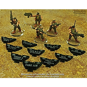 LITKO Guard Special Orders Token Set | Compatible with Warhammer 8th Edition | Translucent Green | 10 Pack