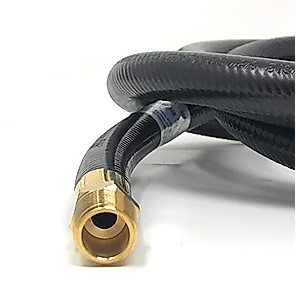 6' LP Propane Gas Hose Pressure Washer Hose Air Hose Assembly 3/8" Female Flare Coupling Connector Fitting x 3/8" Male NPT [948-814] High or Low Pressure for LP Gas Tanks RV BBQ Heaters Air Compressor