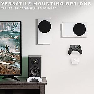 VIVO Steel Wall and Under Desk Mount Bracket Designed for Xbox Series S Gaming Console, Horizontal and Vertical Display, Open Design, White, Mount-XSSU1 [Xbox_Series_x]…