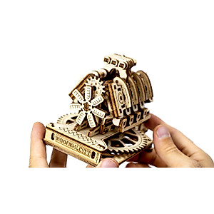 WOODEN.CITY Wood Engine Model Kit 3D Puzzle - 3D Wooden Puzzle Model Engine Kit for Adults - V8 Engine Model Kit That Works 3D Wooden Puzzles for Adults - Model Engine Working 3D Wood Puzzles Adult