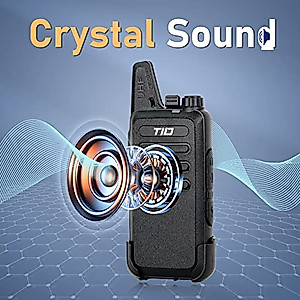 TIDRADIO TD-M8 2 Way Radio Walkie Talkies Rechargeable VOX License-Free Two Way Radio with Earpiece Walkie Talkies for Adults School Church Restaurant Business Office (10 Pack)