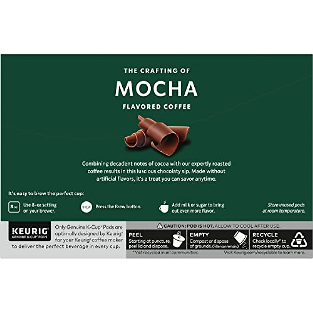 Starbucks Flavored Coffee K-Cup Pods, Mocha Flavored Coffee, Made without Artificial Flavors, Keurig Genuine K-Cup Pods, 10 CT K-Cups/Box (Pack of 3 Boxes)