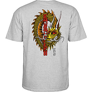 Powell Peralta Steve Caballero Ban This Dragon T-Shirt, Sport Gray, Extra Large