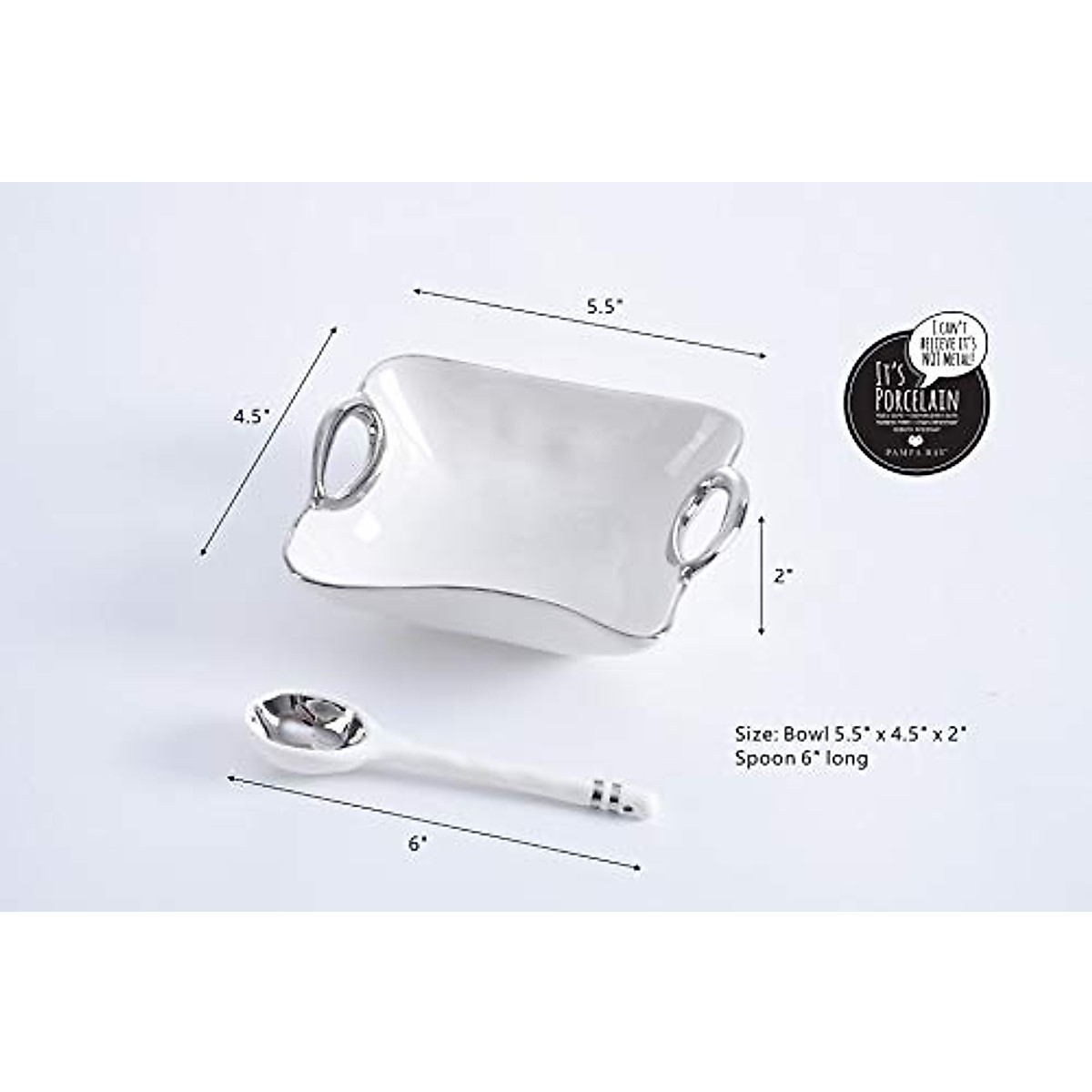 Pampa Bay Get Gifty Bowl & Spoon Set, Handles Design