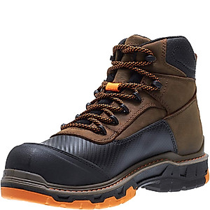 Wolverine Men'sOverpass 6" Mid Composite Toe Waterproof Work Boot, Summer Brown, 8.5 Medium