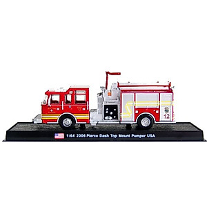 Pierce Dash Top Mount Pumper Fire Truck Diecast 1: 64 Model (Amercom GB-16)