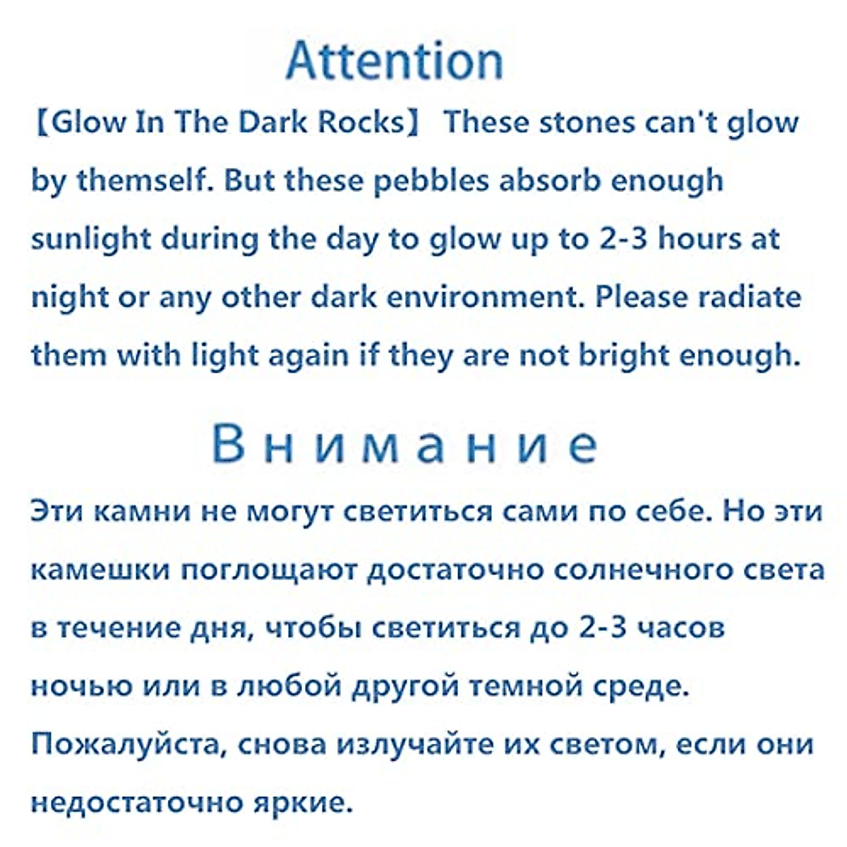 surgicalonline 300pcs Garden Decorative Stones Glow in The Dark Luminous Pebbles for Walkways Plants Aquarium Decor， Glowing Pebbles Powered Fish Tank Garden Decoration (Blue)