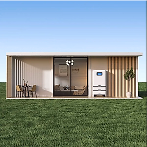 Generic Container Prefab Mobile Home with Solar System,for Hotel,Booth,Villa,Workshop, white, Pwch1