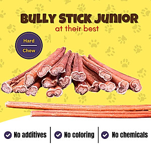 Woofley's 12 Inch Bully Sticks for Small Dogs - (15 Count) - Bully Sticks for Dogs - Safe Bully Stick Dog Chews -Easily Digestible Dog Bully Sticks