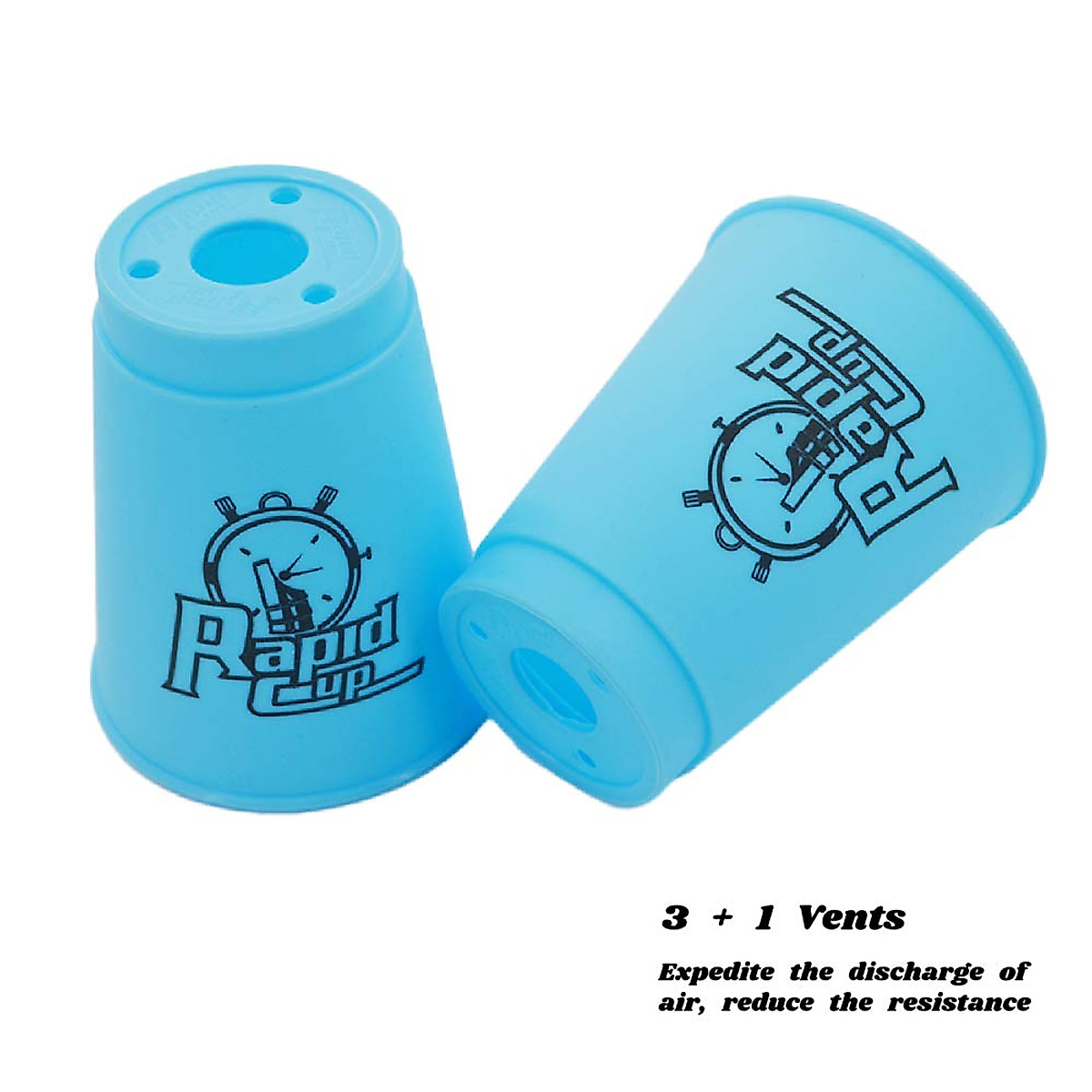 Erlsig 12 Pack Stacking Cups, M Size Quick Stack Cups Set Speed Training Game for Travel Party Challenge Competition, Blue