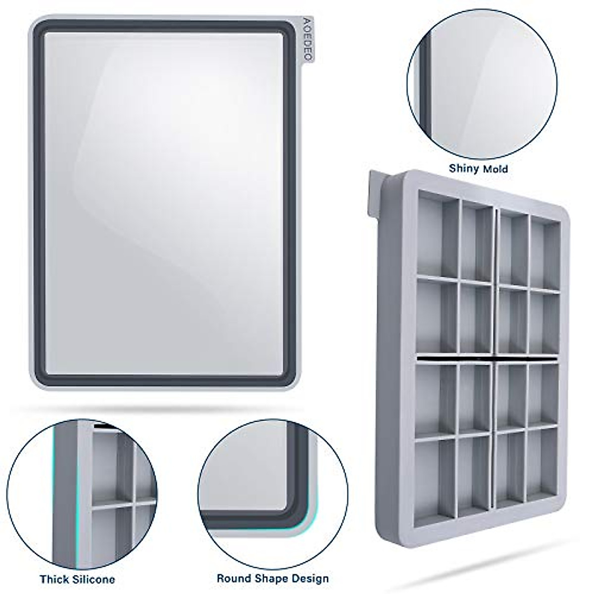 Rolling Tray Mold for Resin Silicone Tray Mold with Sides, Large Rolling Tray Resin Mold for Epoxy Resin, Resin Serving Board Mold with Edge for Resin Casting Shiny Surface & Durable 10.43x7.4x0.98 in