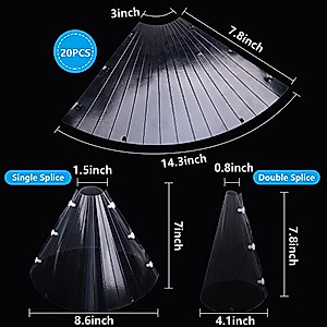 DECOHS 20 PCS Garden Cloches for Plant-Reusable Plastic Plant Bell Cover-Connectable Transparent Plant Covers for Protection Vegetables Seed from Frost Animal