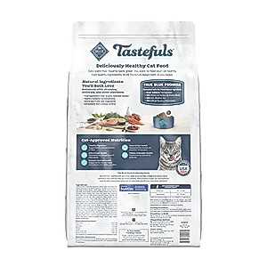 Blue Buffalo Tastefuls Natural Dry Food for Adult Indoor Cats, Salmon & Brown Rice Recipe, 15-lb. Bag