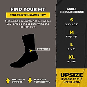Ankle Brace for Women and Men - Adjustable Strap for Arch Support - Plantar Fasciitis Brace for Sprained Ankle Achilles Tendonitis Pain and Injured Foot - Breathable Copper Infused Nylon (X-Large)