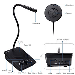 CallToU Window Speaker Intercom System and Counter Intercom for Bank Hospital Office Store Bus Station Ticket Booth Window