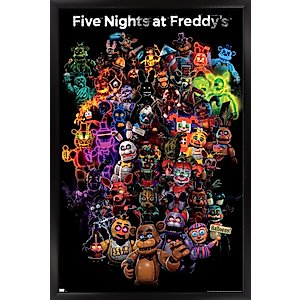 Trends International Five Nights at Freddy's: Special Delivery - Collage Wall Poster, 22.37" x 34.00", Black Framed Version