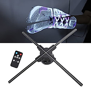 3D Hologram Fan WiFi Projector 22.0in, 3D Hologram Advertising Display Fan, 1600x672P Holographic Projector Fan for Business Store Shop(US)