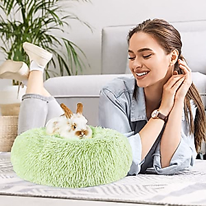 Bunny Bed for Rabbits, Warm Rabbit Bed Small Animal Beds for Guinea Pig, Chinchilla, Chipmunk, Squirrel, Bunny Beds Mat Nest, Green