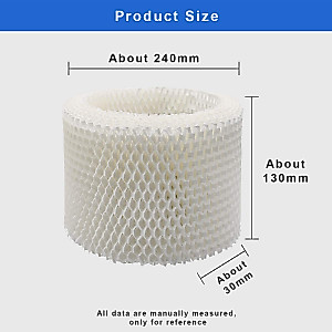 WuYan 2pcs Replacement Humidifier Wicking Filter for Philips HU4801 HU4802 HU4803 Humidifier Parts Humidifie, White Hepa Filter Air Humidifier