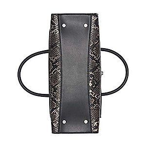 Calvin Klein Lock Candy Python Medium Statement Satchel, Asphalt
