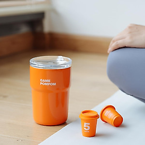 SaturnBird 12 oz Coffee Mug with Lid, for Cold & Hot Drinks, Vacuum Insulated Stainless Steel Coffee Tumbler for Cold & Hot Drinks, Reusable Double-Wall, BPA-Free, Ocean Blue (NO.3)