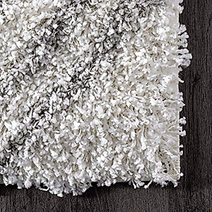 nuLOOM Iola Geometric Shag Area Rug, 6' 7" x 9', White