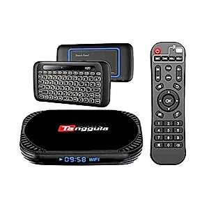 Tanggula X5 Tv Box Android Media Player Device 2022 | Mini Backlit Wireless Keyboard Adjustable Full Panel Touchpad | Fast Speed Dual Band WiFi | 128GB Storage |4k / 8k Ultra HD Voice Activated Remote