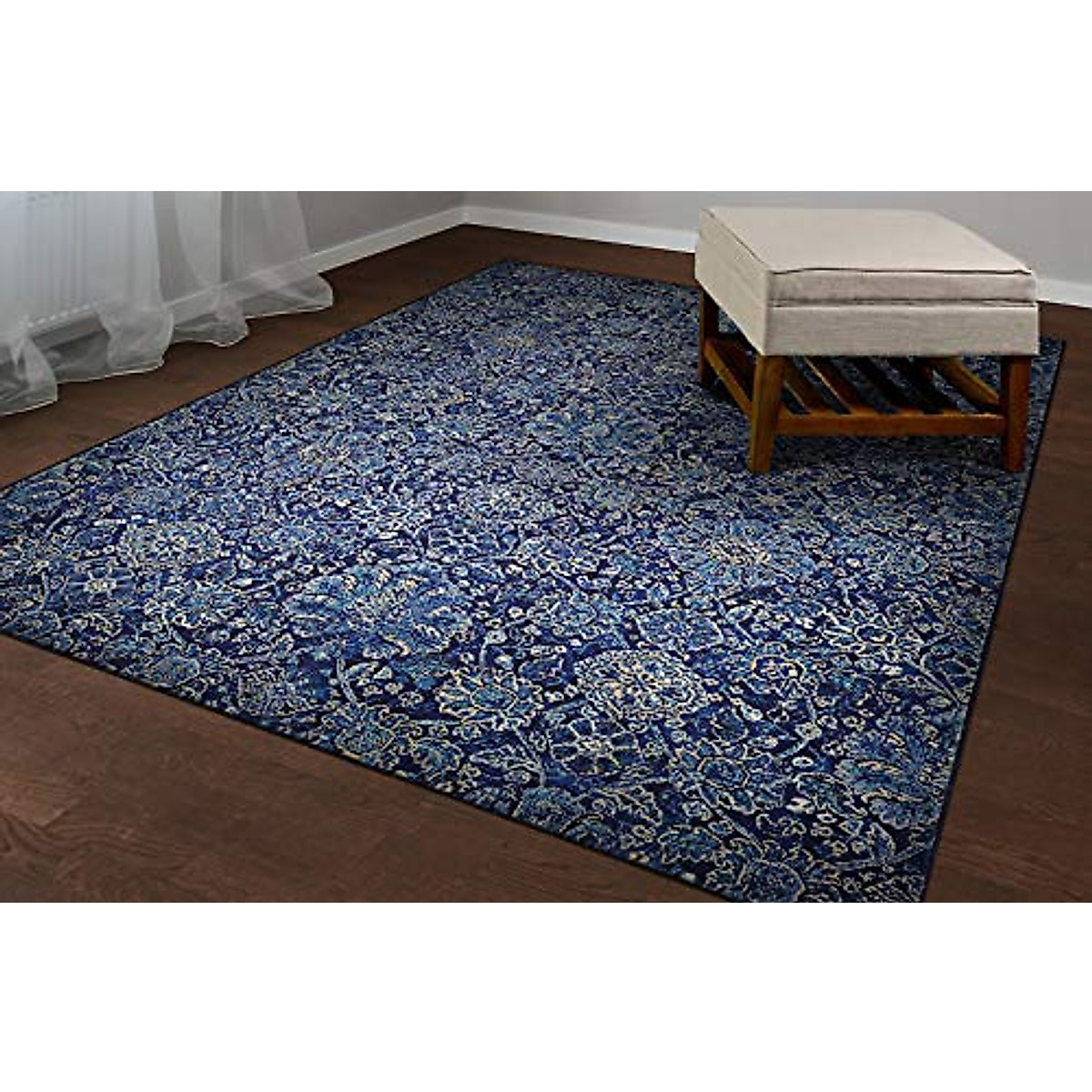 Couristan Easton Winslet Machine Made Area Rug, 2' x 3'7", Navy/Sapphire