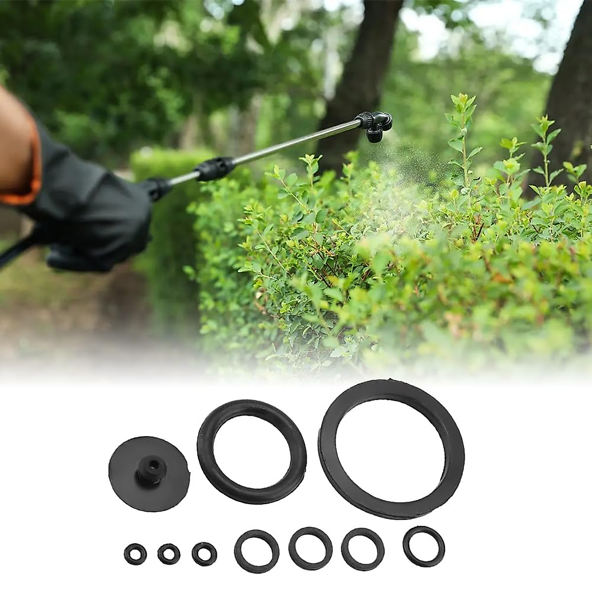 Msiud Sprayer Rubber Sealing Rings, O Type Essential Replacement Garden Seals Parts Pump Backpack Machine Irrigation Accessories Universal Seal Gasket Spare Complete Tough Compatible Piston Repair