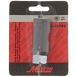 Milton S-99705 1/4" FNPT M Style Safety Coupler,Red
