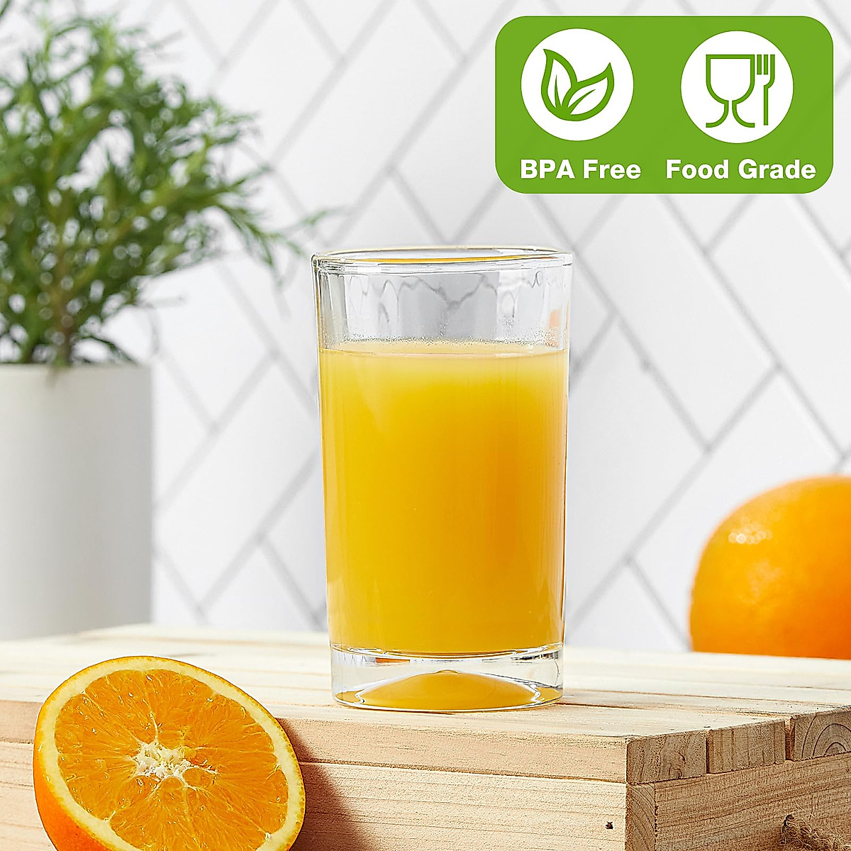 Mfacoy Small Juice Glasses Set of 6, 5.5-ounce Glass Cups, Heavy Base Juice Glass, Small Drinking Glasses Set, Clear Juice Cups, Thick and Durable Shot Glass, Drinking Glasses for Juice and Milk