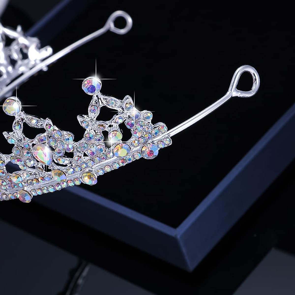 Kamirola - Queen Crown and Tiaras Princess Crown for Women Crystal Headbands for Bridal, Princess for Wedding and Party (Silver & multicolour)