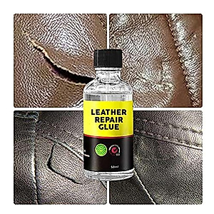 Invisible Leather Repair Glue XUNMEI Advanced Leather Repair Gel Flexible Liquid Invisible Stitch for Any Colored Couches Car Seats Shoes Handbags (White, 30ml)