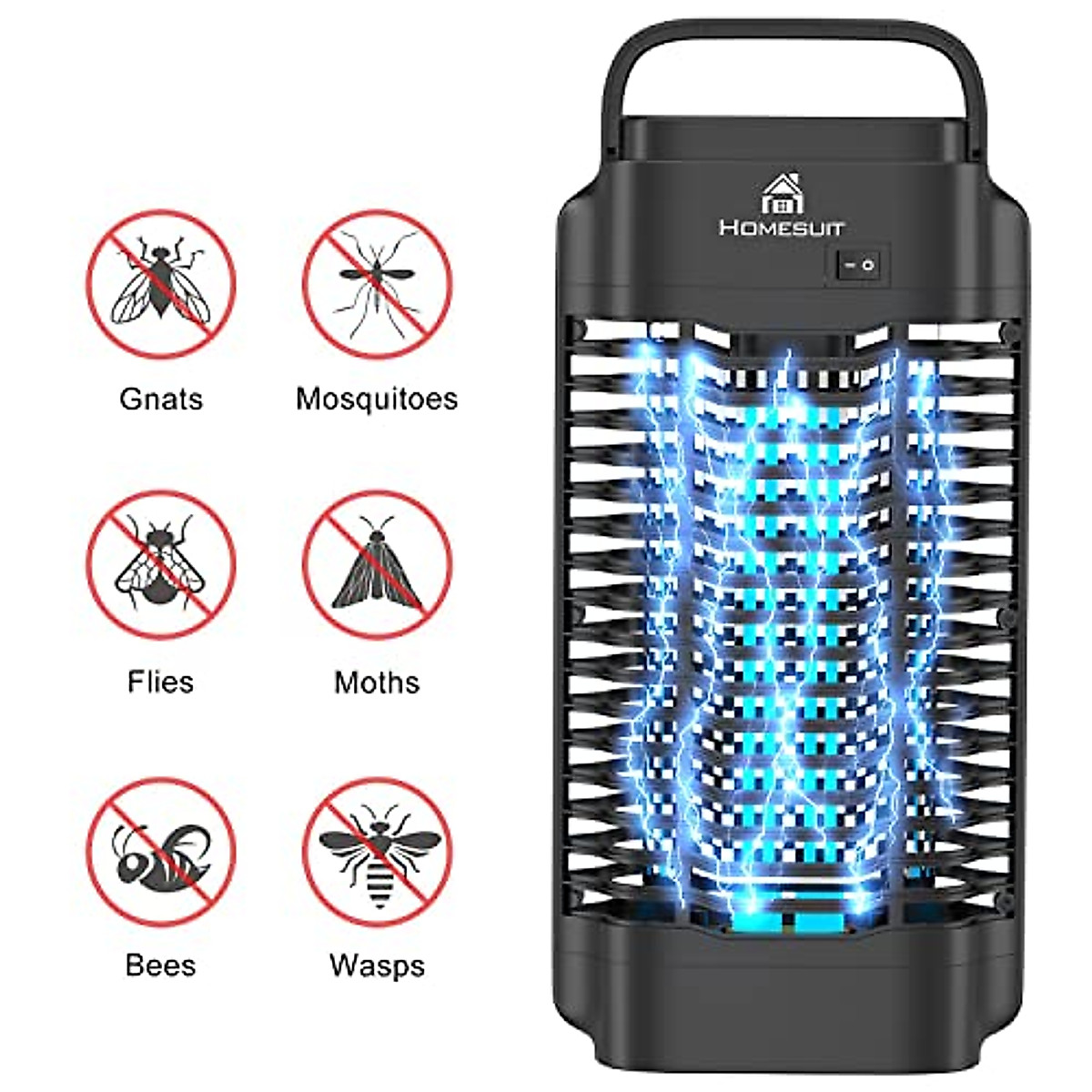 Homesuit Bug Zapper for Outdoor and Indoor, Electric 4200V Mosquito Zapper, Mosquito Trap Outdoor, 18W Electronic Mosquito Killer/Insect Fly Pest Trap for Backyard, Patio, Home