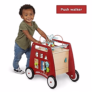 Radio Flyer Deluxe Push & Play Cube Walker, Walker Toy for Ages 1-3