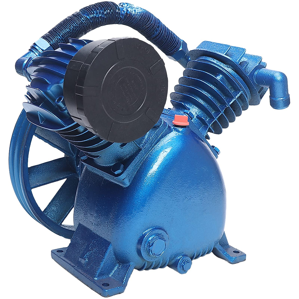 5.5HP Dual Piston V Style Air Compressor Head Pump Motor Cast Iron 2-Stage 2-Cylinder, 21 CFM 175 PSI