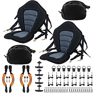 HLOGREE 1/2PCK Kayak Seats,Thicken Seat Cushion for Kayak,Padded Kayak Seat,Canoe Seats with Back Support,Kayak Replacement Parts,Kayak Seat Cushion,for Yak Ocean Sup Canoe,with Kayak Accessory