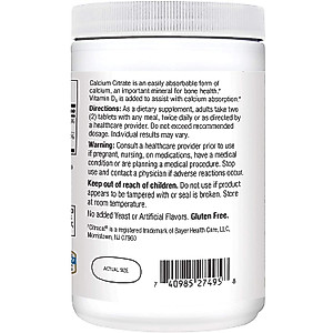 21st Century Calcium Citrate + D3, 400 Tablets Per Bottle (2 Pack)