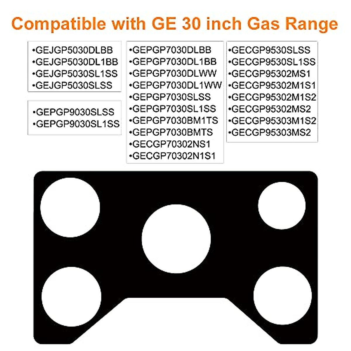 FanXm GE 30 inchGas Range Protectors - Non Stick Stove Protector for Gas Range - Washable Liner for Gas Range,JGP5030,PGP7030,PGP9030,CGP9530